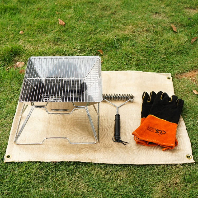 CLS Outdoor Camping Fireproof Cloth Picnic Barbecue Heat Insulation Ma ...